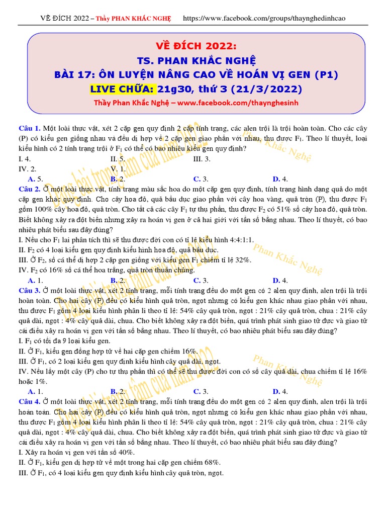 Đề 17A | PDF
