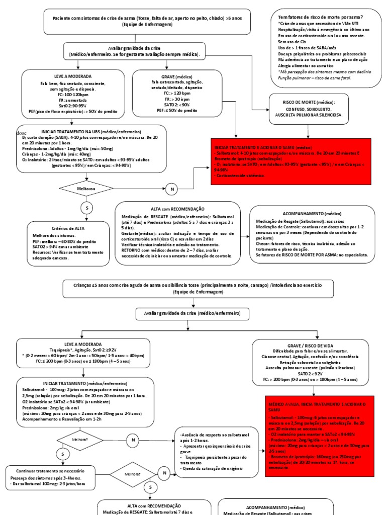 Protocolo de avaliação e tratamento de crise de asma aguda em pacientes ...