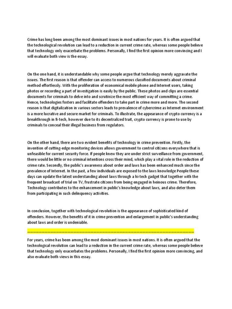 Crime Has Long Been Among The Most Dominant Issues in Most Nations For ...