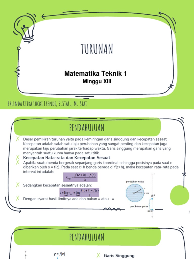 Materi MTKT M13 (Turunan) | PDF