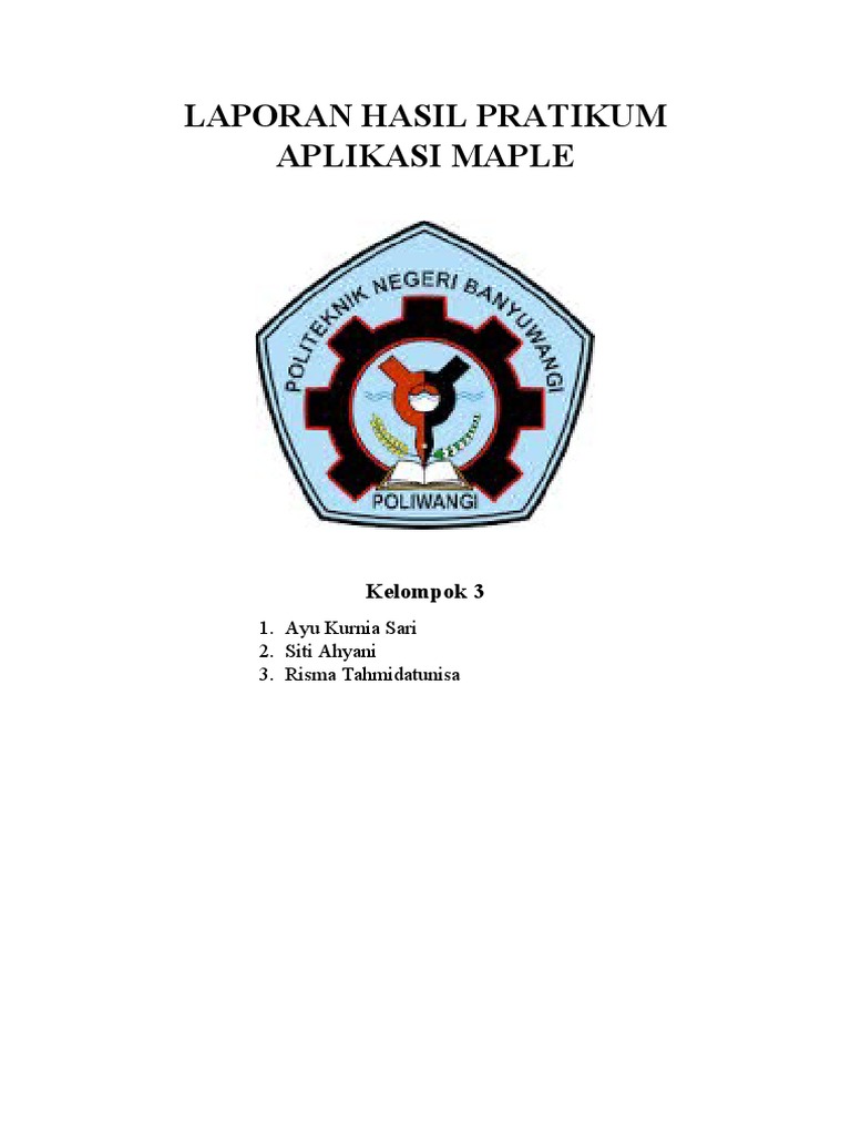 Laporan Hasil Pratikum Aplikasi Maple | PDF