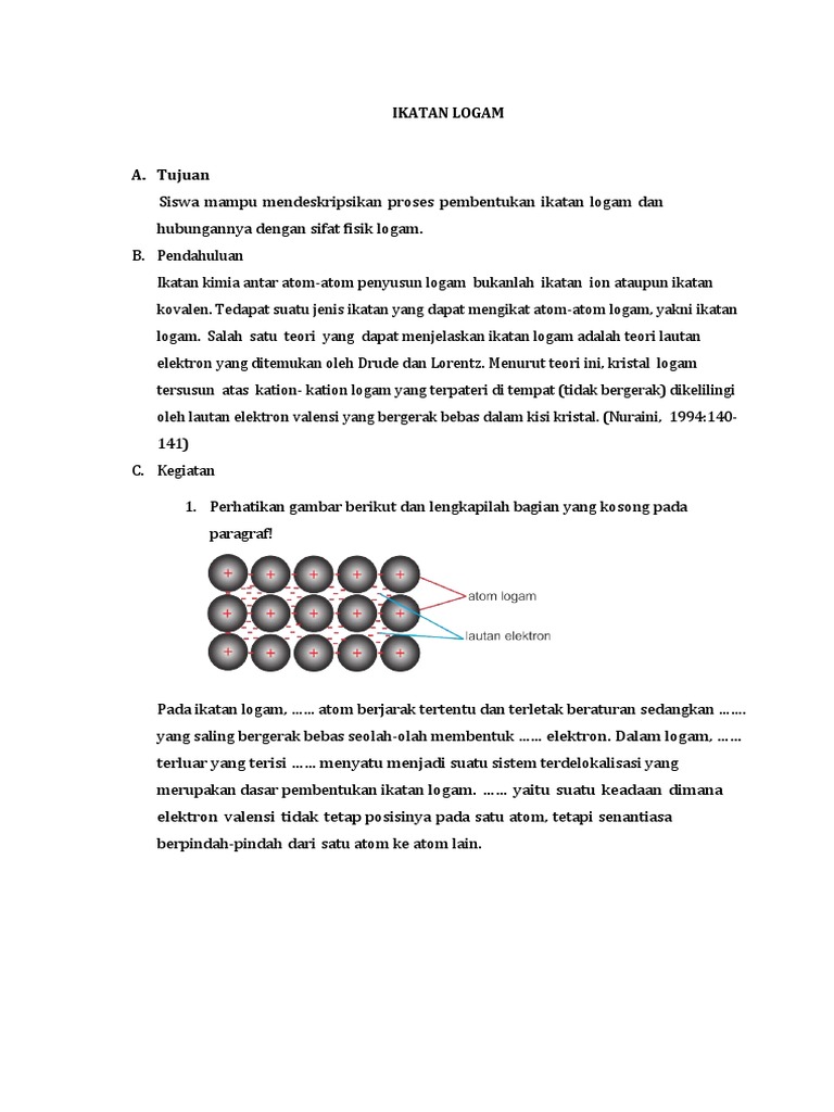 Ikatan Logam Pdf Teknologi Rekayasa