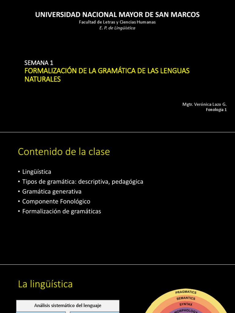 Semana1 Gramatica Lenguas | PDF | Gramática | Lingüística
