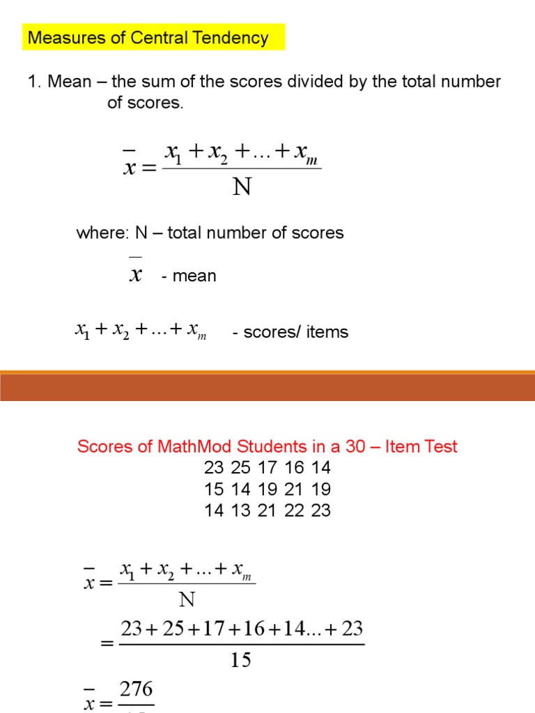 Measures of Central Tendency | PDF | Mode (Statistics) | Mean