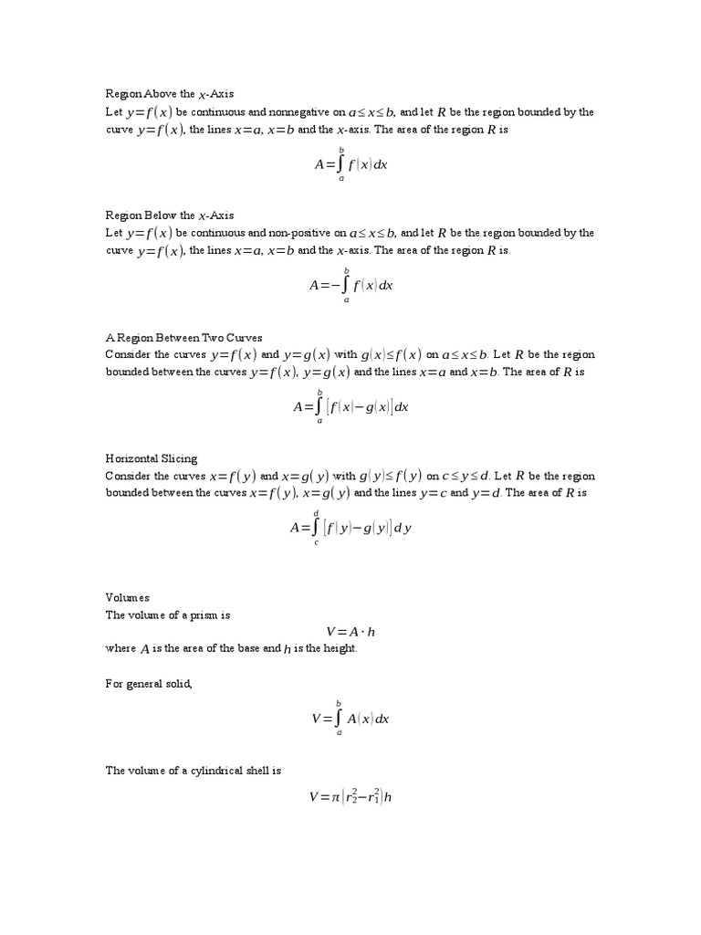 Chapter 6 Applications of Integration | PDF | Function (Mathematics) | Integral