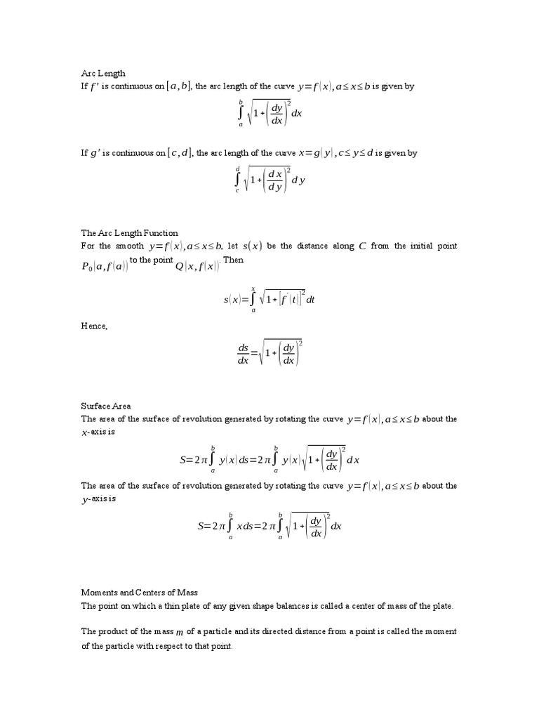 Chapter 8 Further Applications of Integration | PDF | Center Of Mass ...
