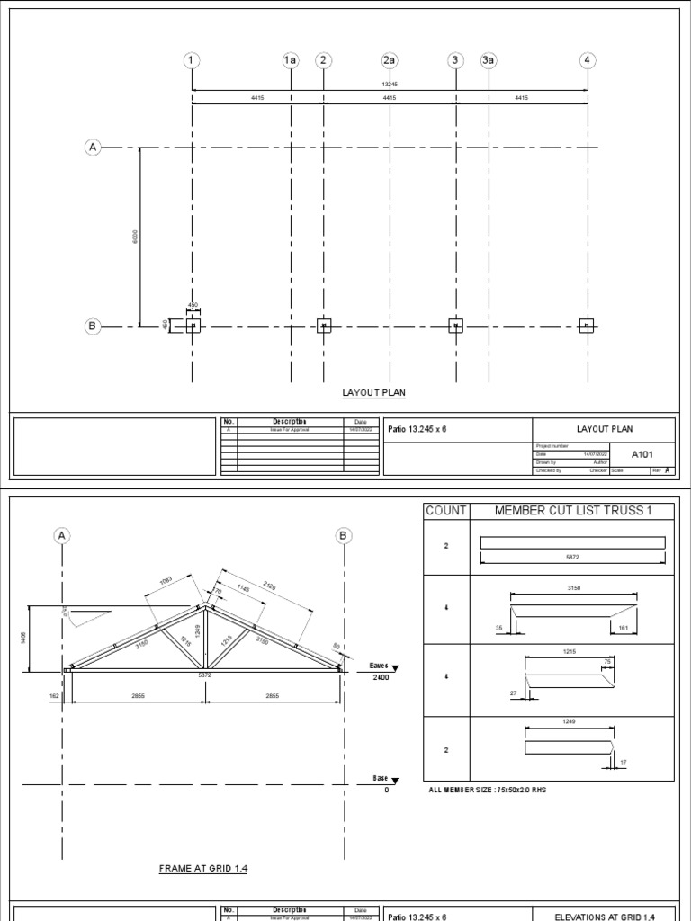 Patio 13.245 X 6 - Elevation | PDF | Building | Architectural Elements