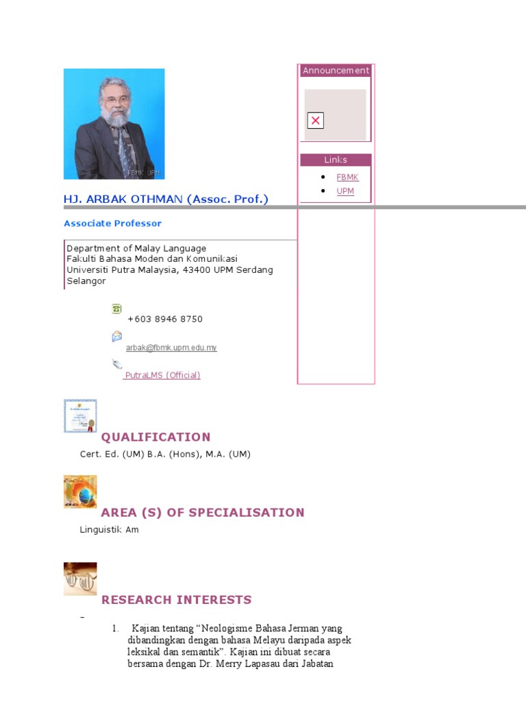 Arbak HJ Othman | PDF