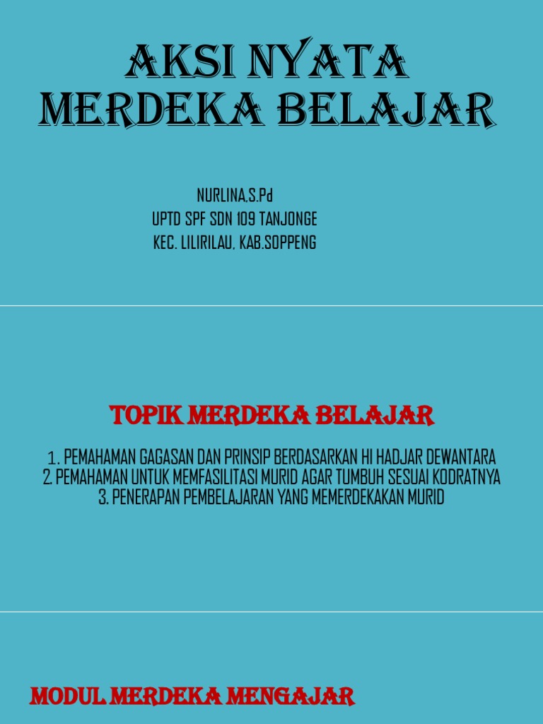Aksi Nyata Merdeka Mengajar | PDF
