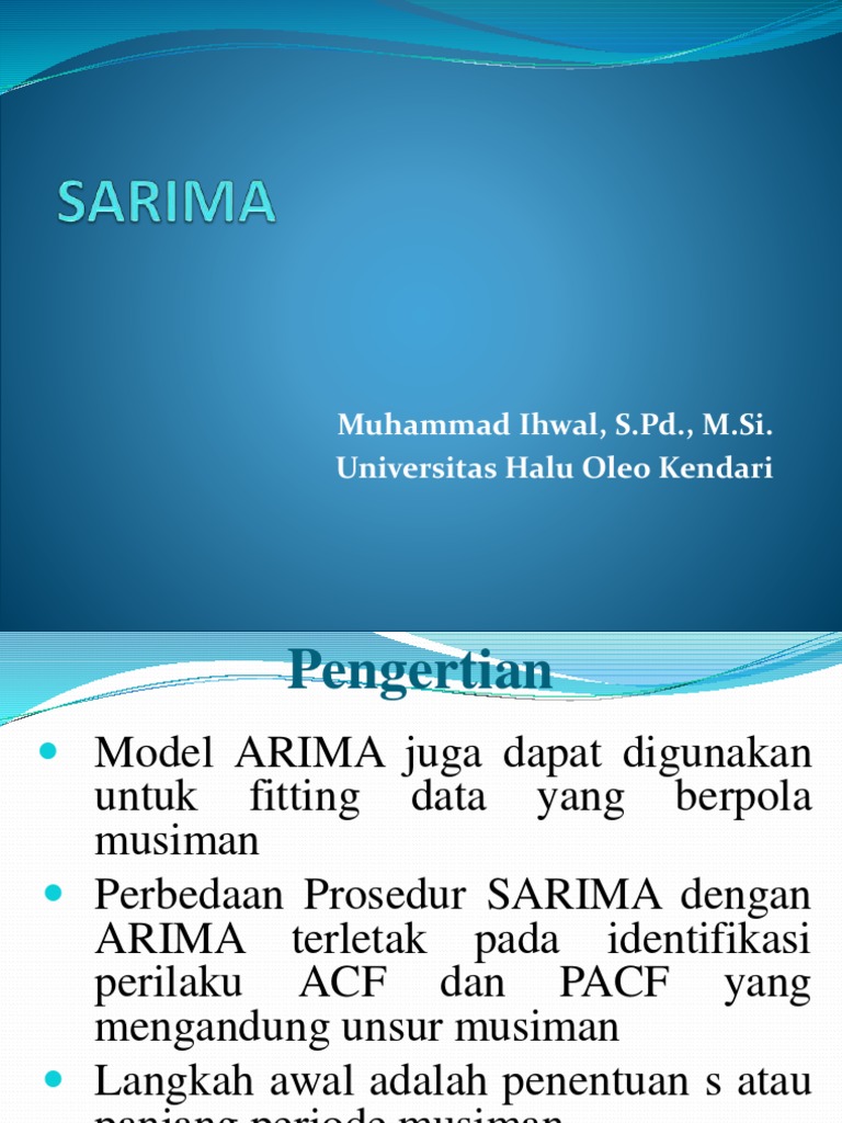 SARIMA | PDF