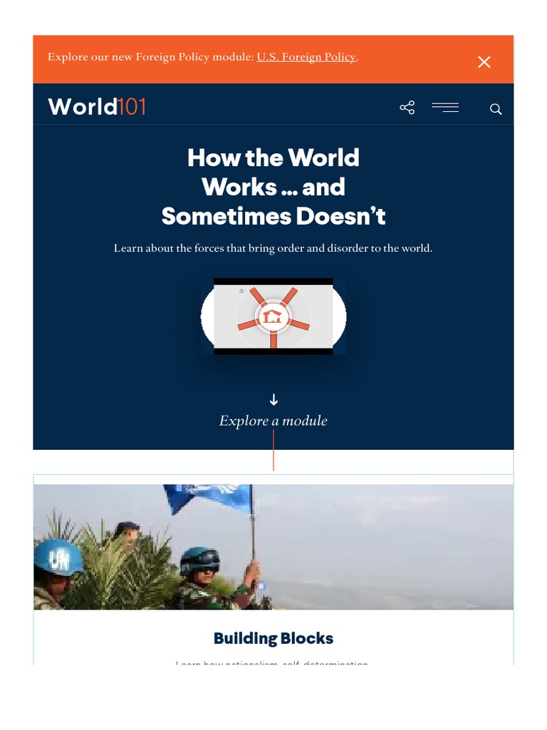 How The World Works ... and Sometimes Doesn't - World101 | PDF