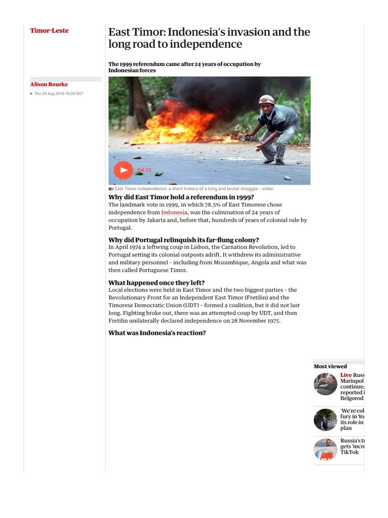 East Timor's Struggle for Independence | PDF | East Timor | Government