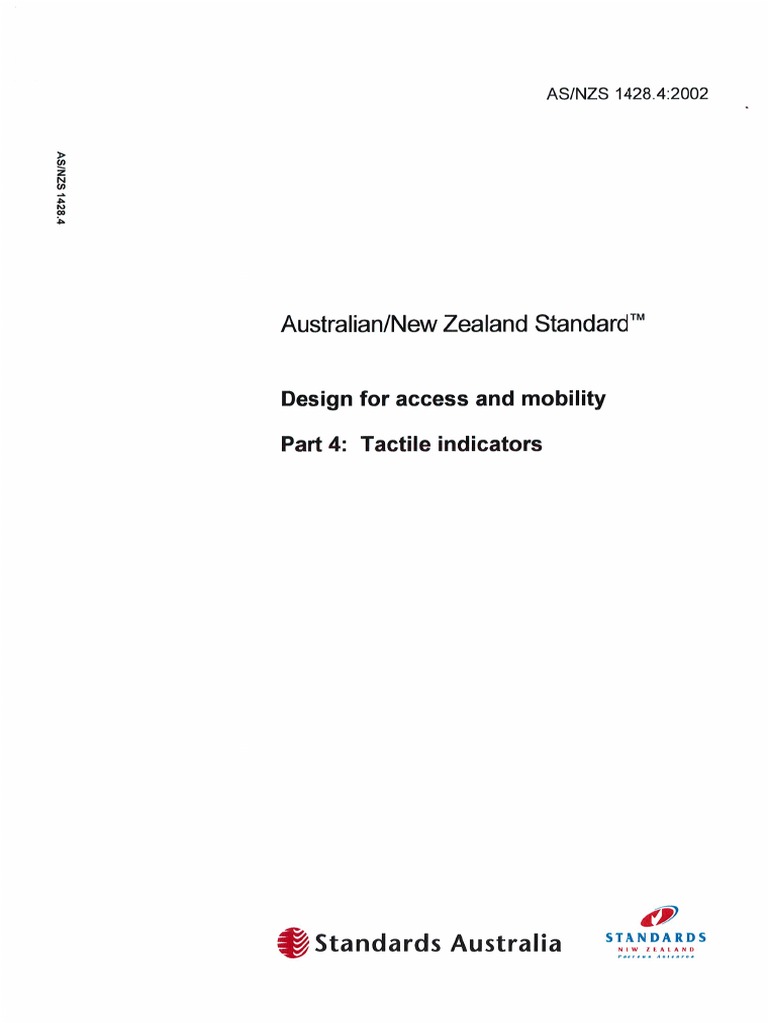 Australian - New Zealand Standards Design For Access and Mobility Part4 ...