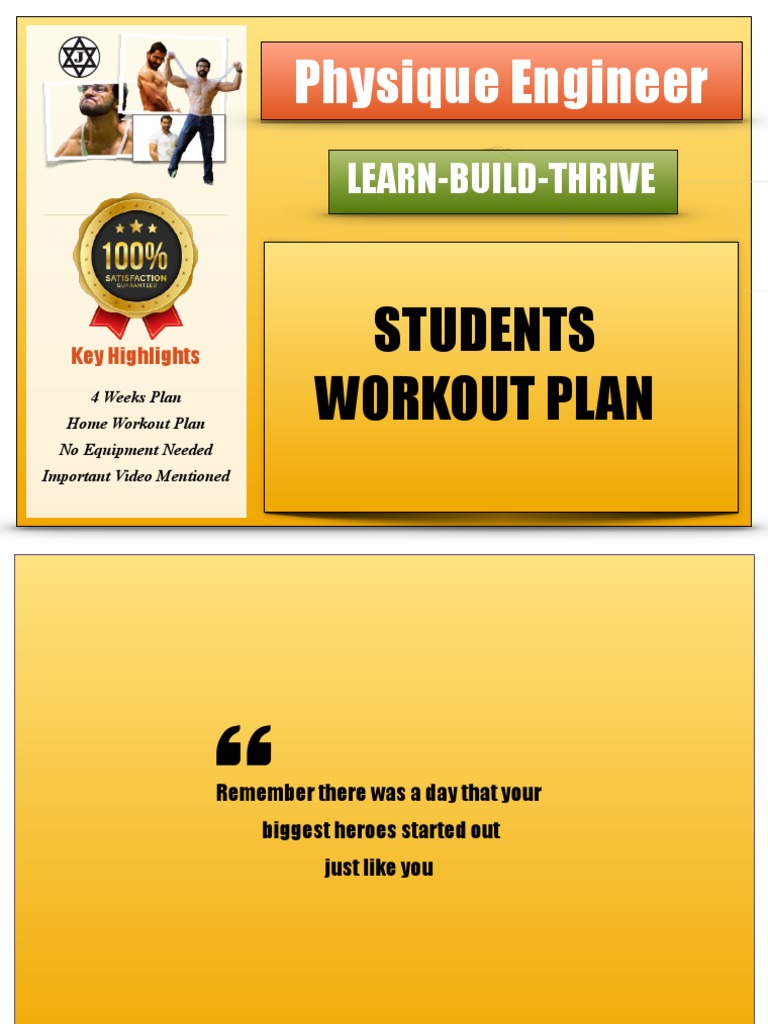 Students Workout Plan | PDF | Physical Fitness | Nutrition