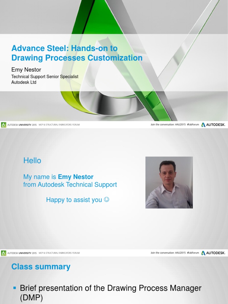 Advance Steel Hands - On To Drawing Processes Customization ...