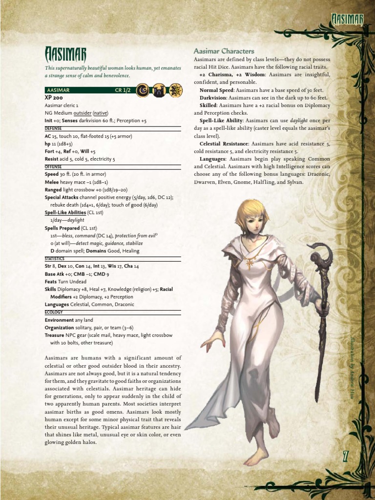 Pathfinder 1e Bestiary I Aasimar | PDF
