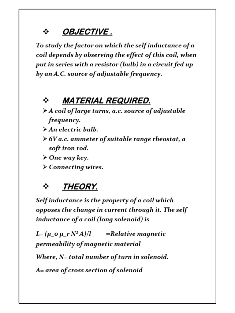 Objective | PDF | Electromagnetic Induction | Inductance