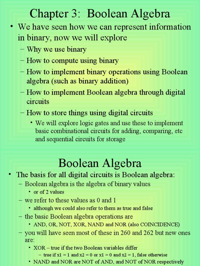 Bool | PDF | Boolean Algebra | Teaching Mathematics
