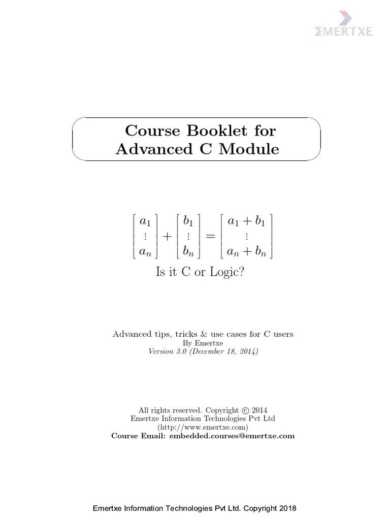 C Booklet | PDF | Object Oriented Programming | C (Programming Language)