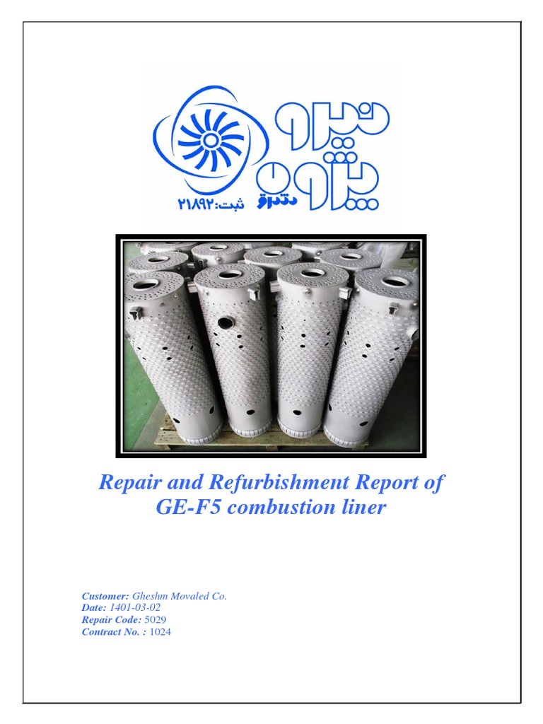 Final GE-F5 Liner Gheshm 1401-03 5029 | PDF | Wear | Corrosion