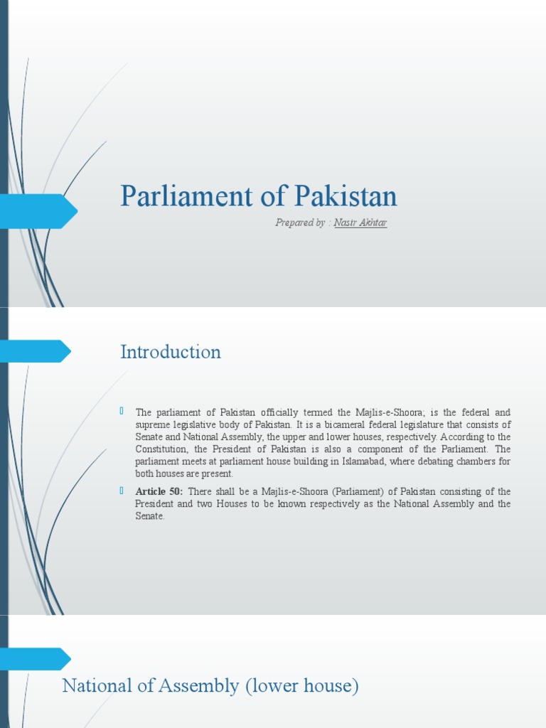 Parliament of Pakistan | PDF | Parliament Of Pakistan | Governance