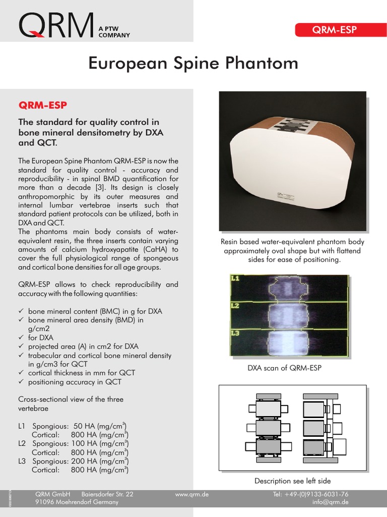 Uropean Spine Phantom | PDF | Medical Imaging | Anthropometry