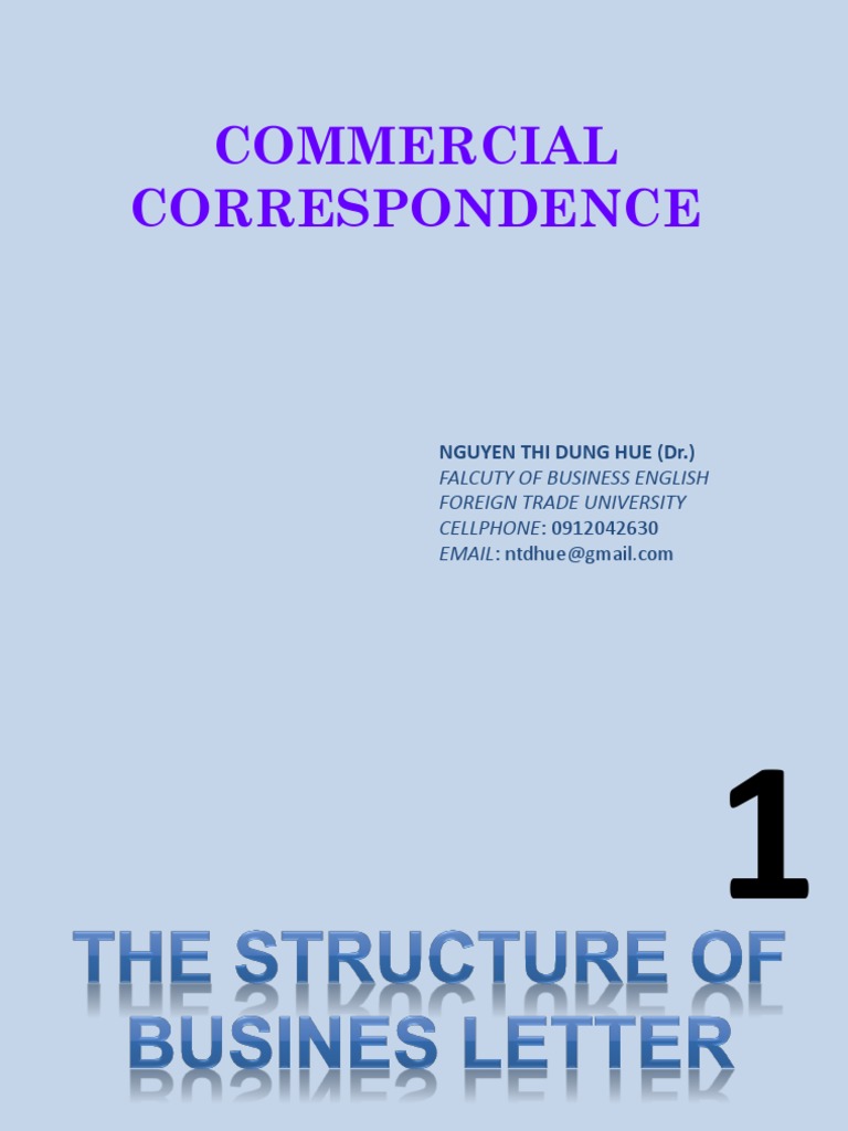 Unit 1 - Business Correspondence | PDF | Communication | Written ...