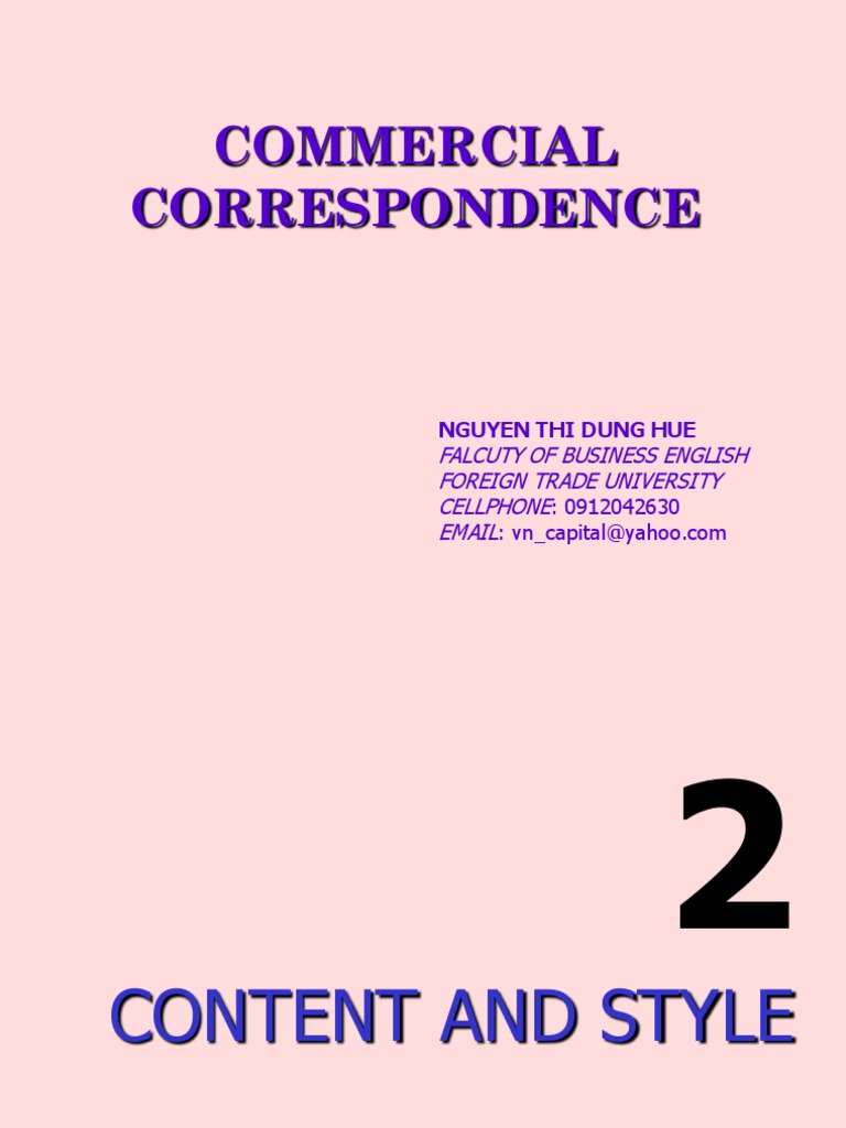 Effective Commercial Correspondence Guide | PDF | Word | Paragraph