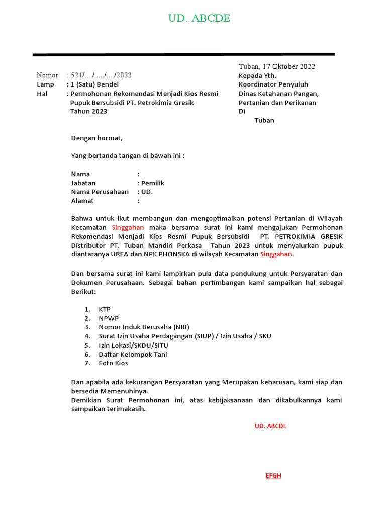 SURAT KE BPP Oke Sip | PDF