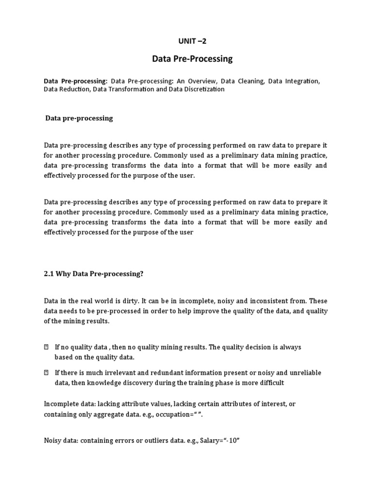 Unit-2 Lecture Notes | Download Free PDF | Data Compression | Principal ...