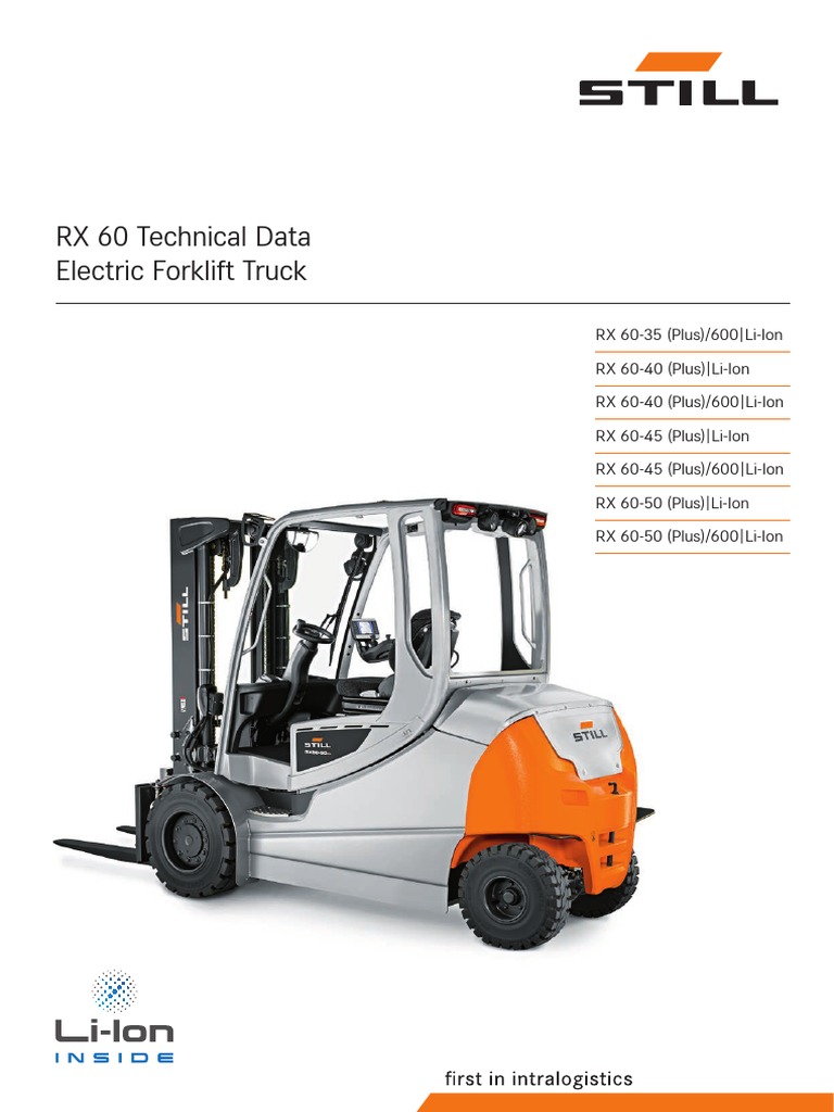 RX 60 35 50 en TD | PDF | Forklift | Wheeled Vehicles
