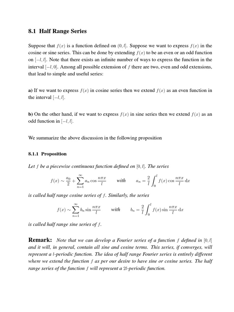 Lecture 8 1 | PDF | Fourier Series | Algebra