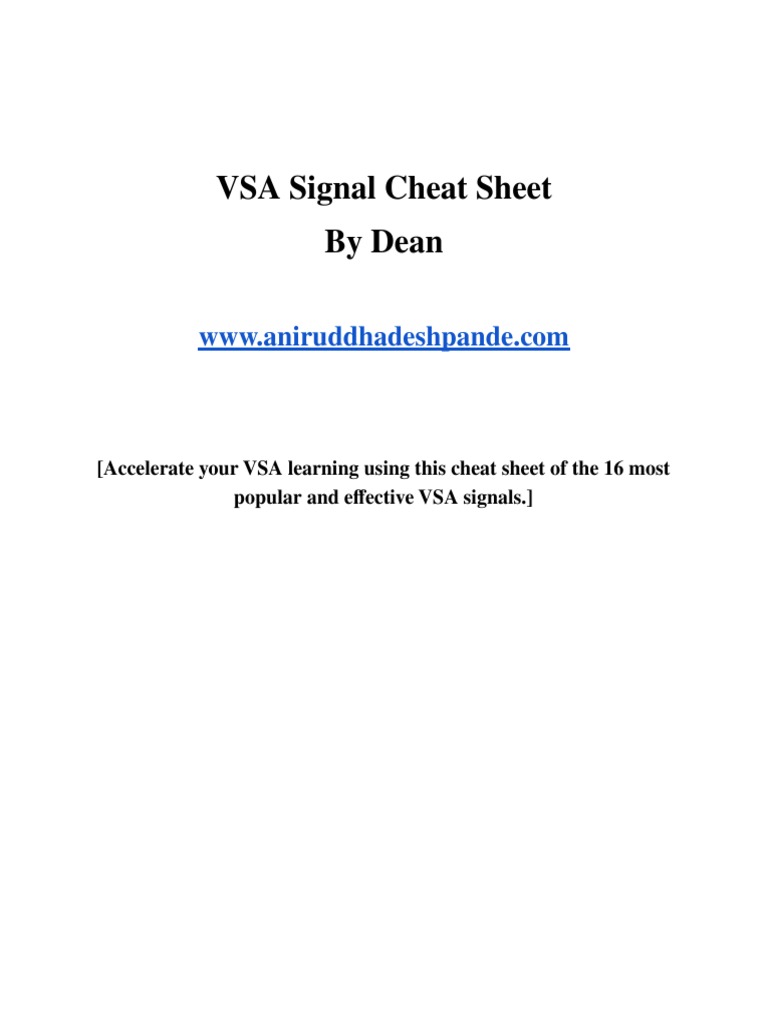 VSA Cheat Sheet | PDF | Market (Economics) | Economies