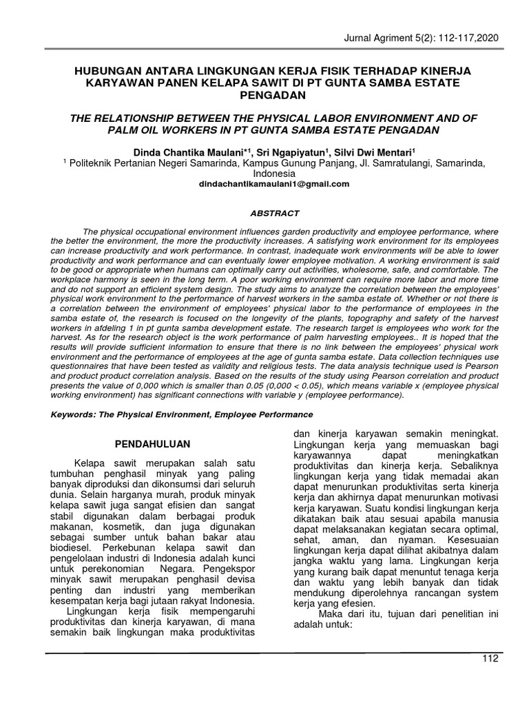 Palm Oil Workers' Work Environment | PDF | Business