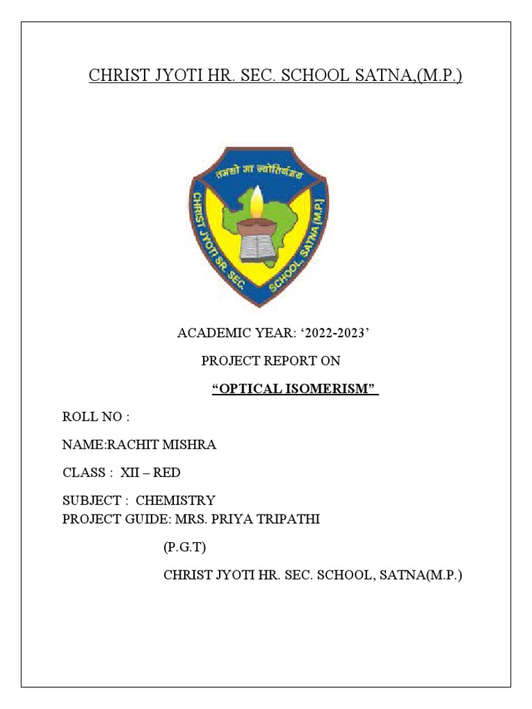 Christ Jyoti HR Project Chemistry | PDF