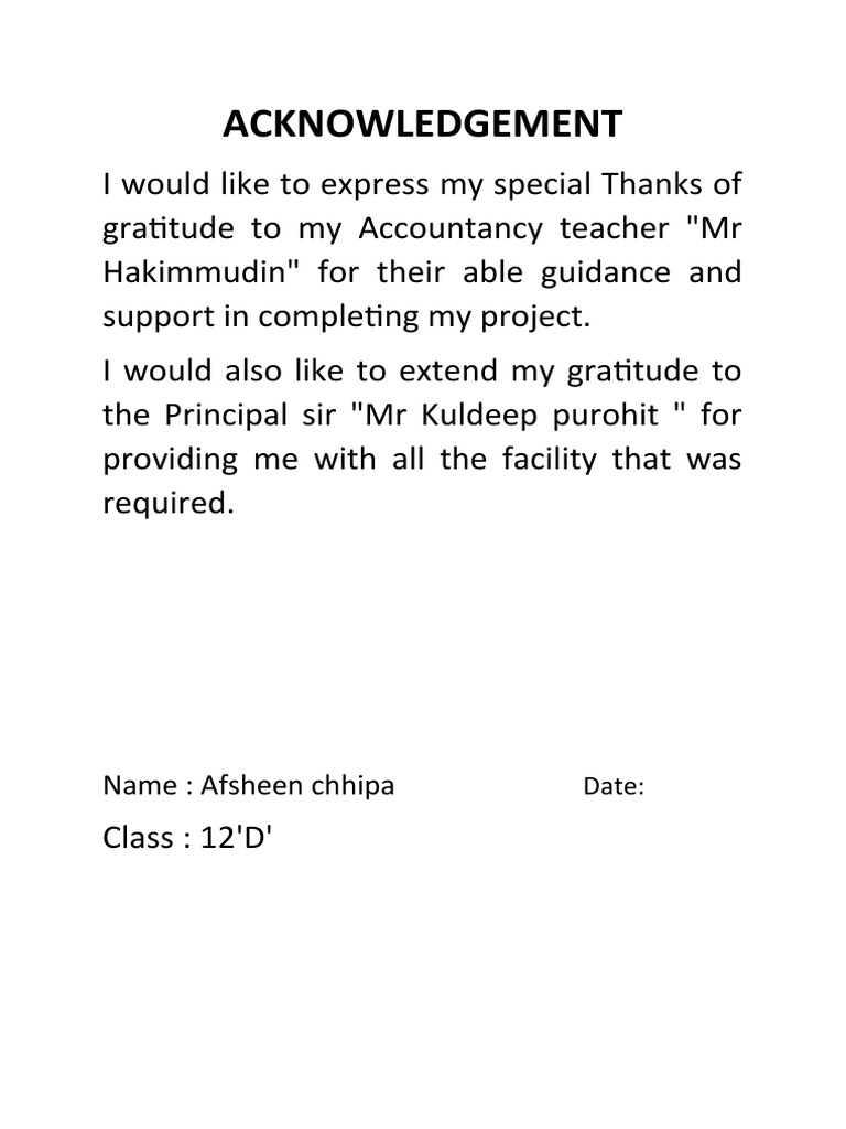 Chameli Devi Acknowledgement | PDF