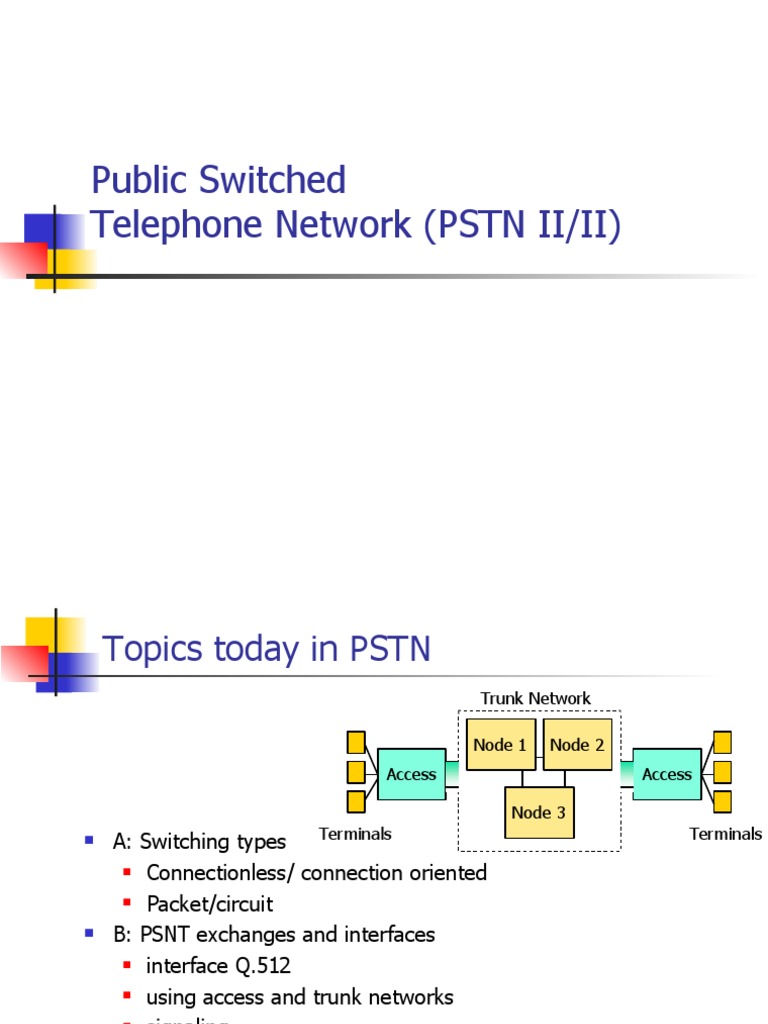 3 pstn2 | PDF | Packet Switching | Public Switched Telephone Network