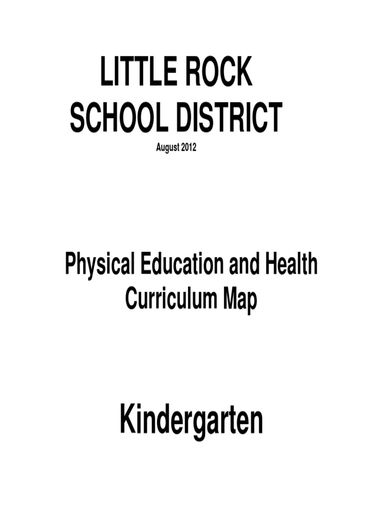 K PE Curriculum Map LRSD - 1 | PDF | Physical Education | Curriculum