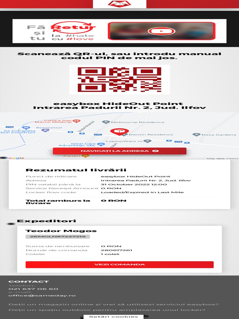 Sameday Courier - Easybox SMS | PDF