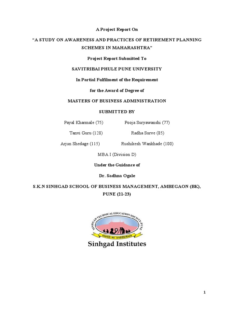 PFP Project Report | PDF | Retirement | Sampling (Statistics)