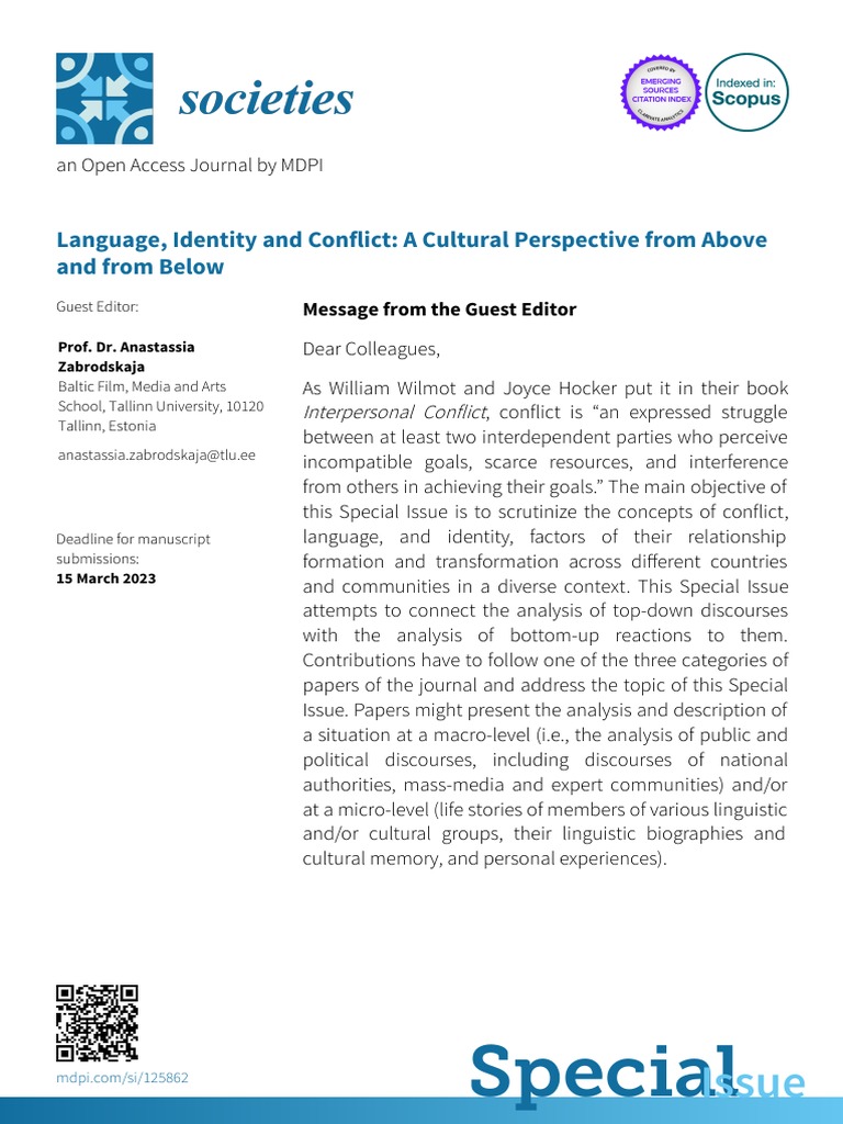 Language Identity Conflict Cultural Perspective | PDF