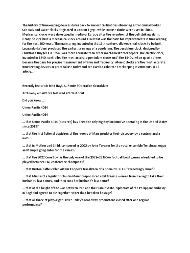 The History of Timekeeping Devices Dates Back To Ancient Civilizations ...