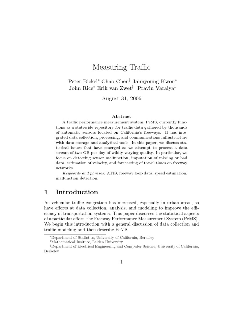 Traffic Pdf Databases Linear Regression 4150