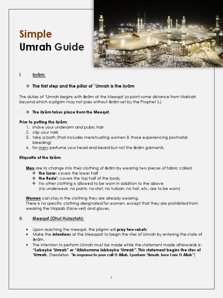 Simple Umrah Guide | Download Free PDF | Abrahamic Religions