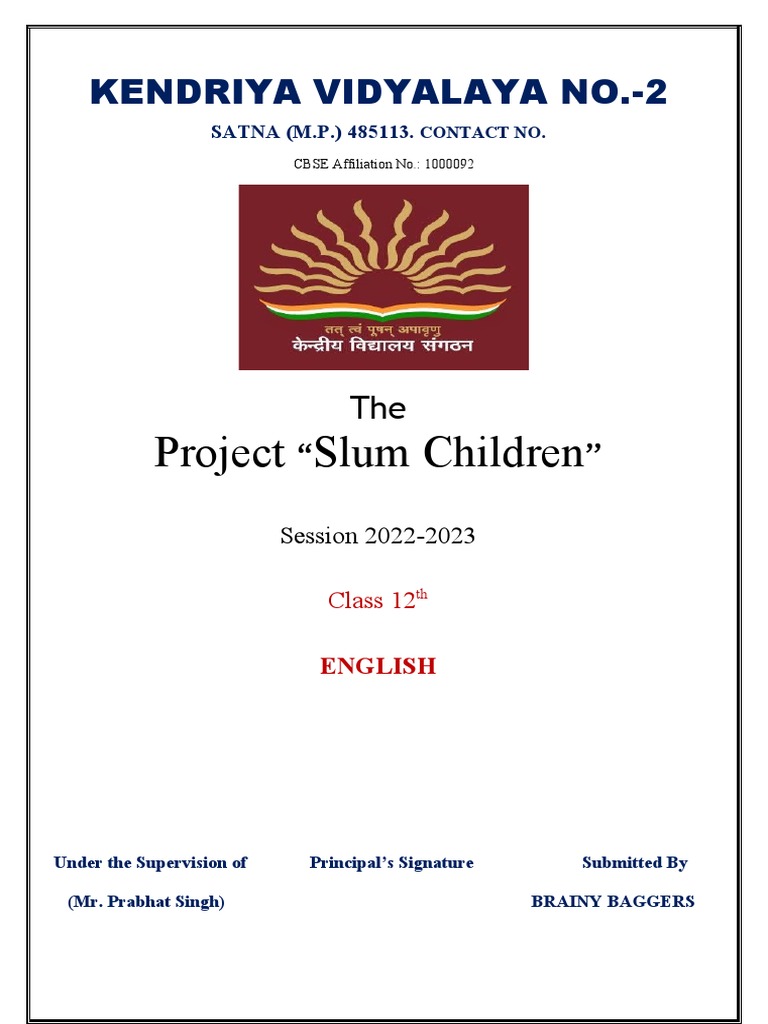 The Lost Spring: A Project on Child Labour and the Lives of Slum ...