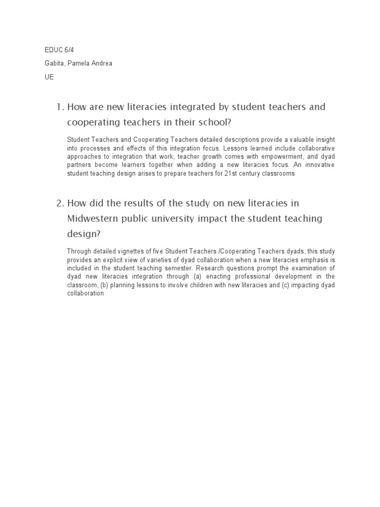 New Literacies Integration | PDF