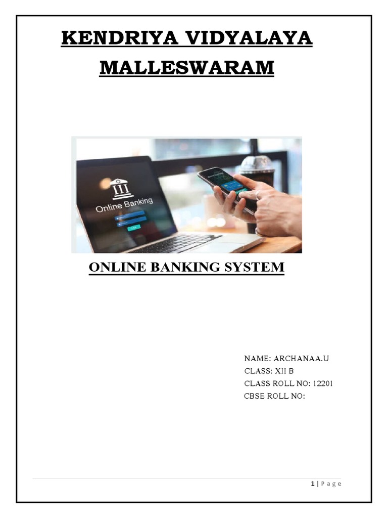 Online Banking System Project Report | PDF | Online Banking | Banks & Banking