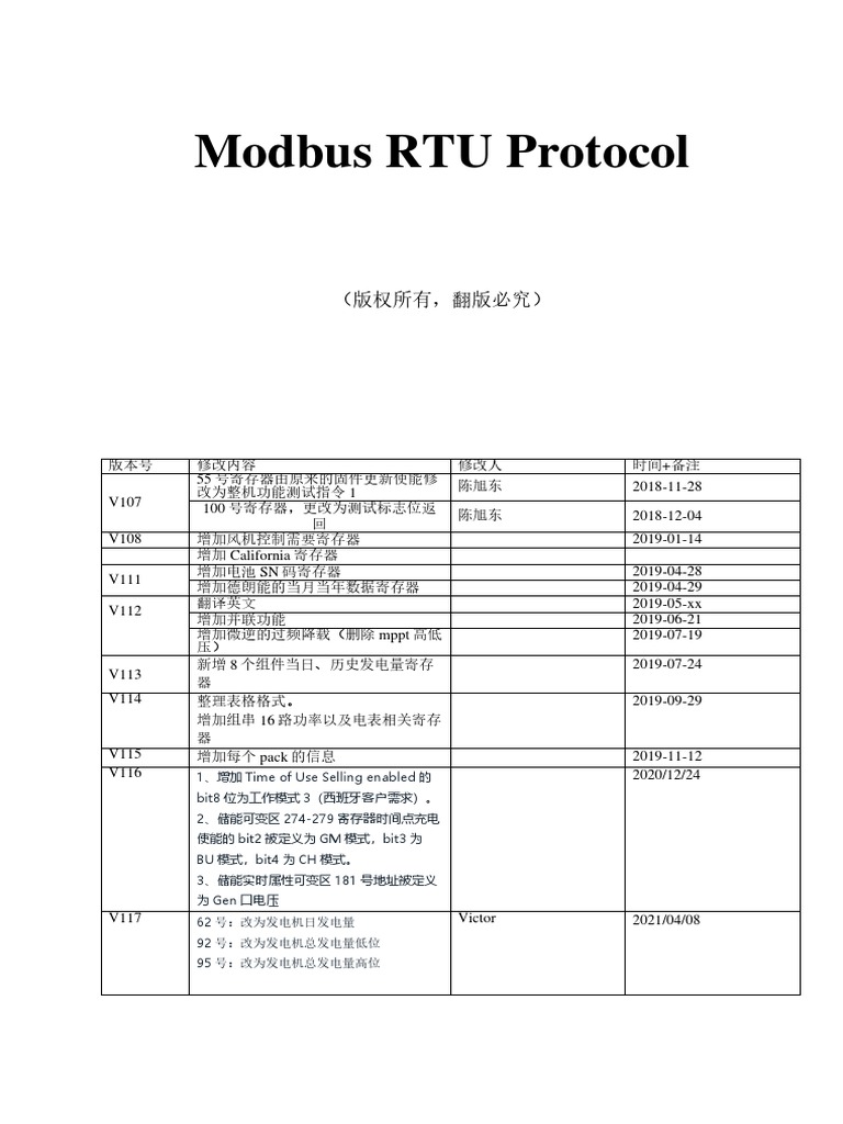Modbus V118 | PDF