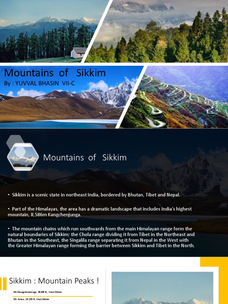 Sikkim's Majestic Mountain Peaks | PDF | Geomorphology | Physical Geography