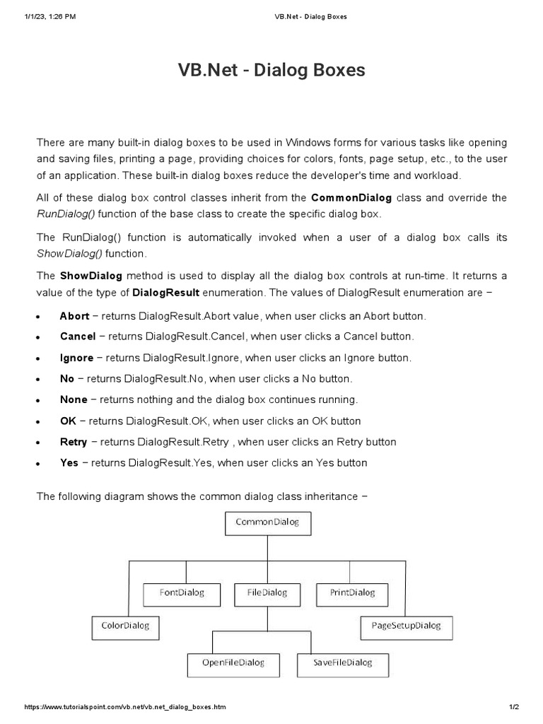 Dialog Boxes | PDF | Dialog Box | Computer File